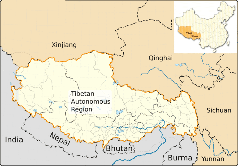 Map of Tibet – Where Is Tibet Located in China, Asia & the World?