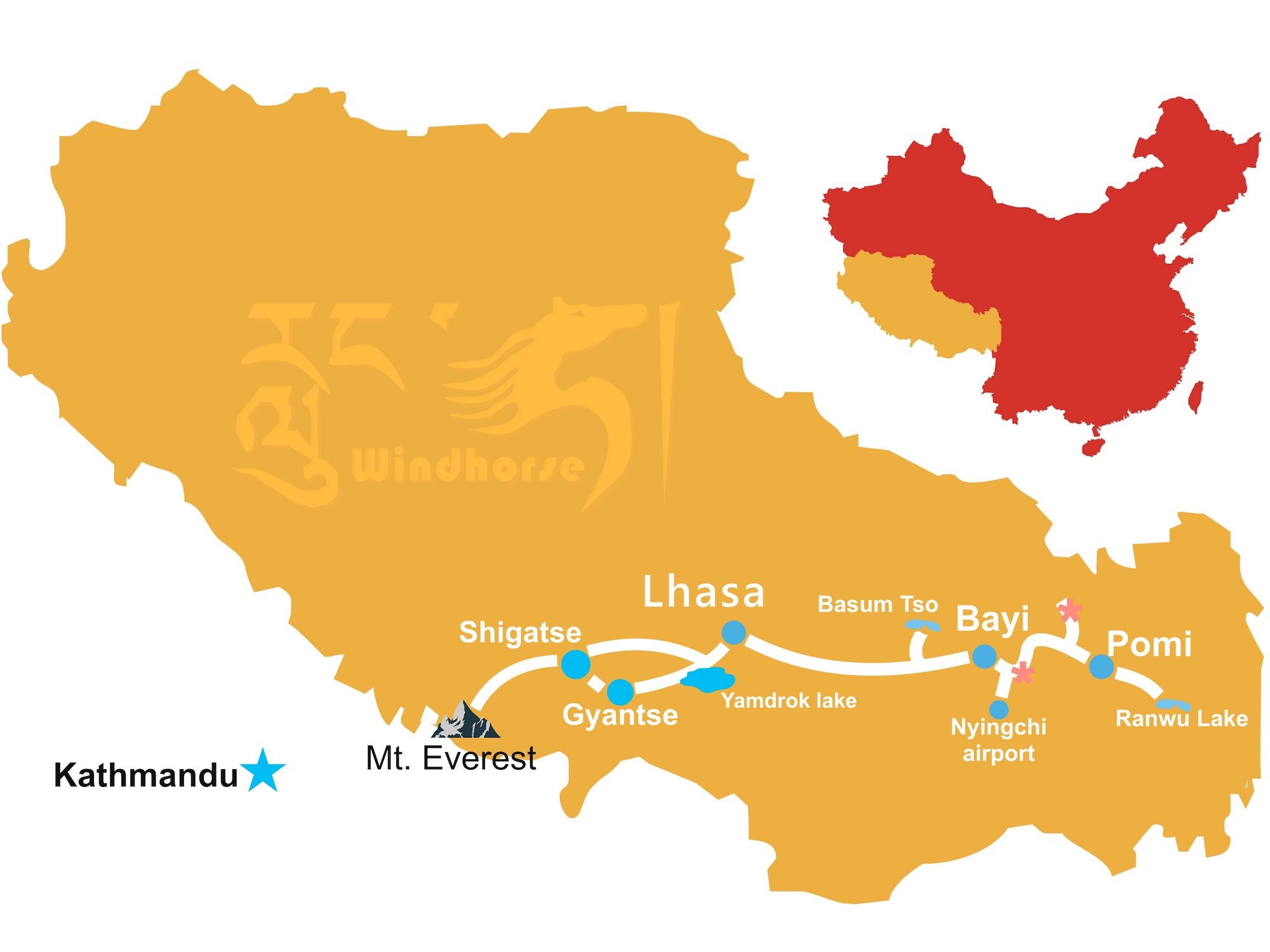 Map of Tibet – Where Is Tibet Located in China, Asia & the World?